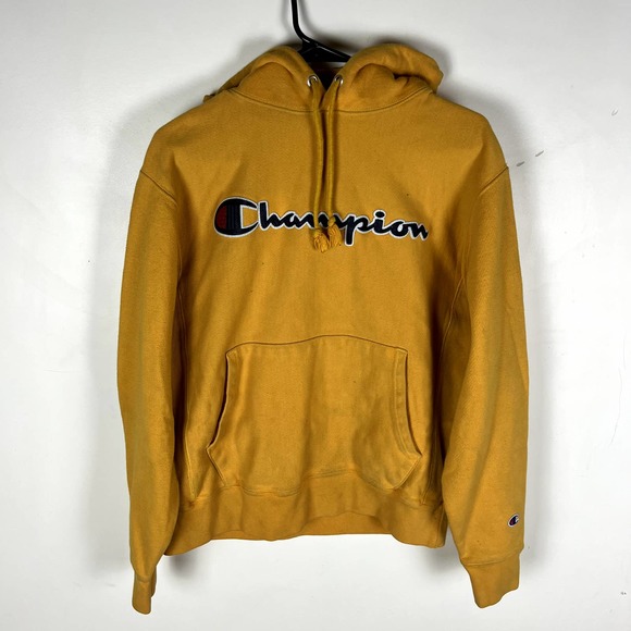 Champion | Shirts | Champion Yellow Reverse Weave Hoodie Size Medium ...